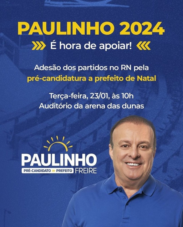 Paulinho Freire apresenta oficialmente sua pré-candidatura