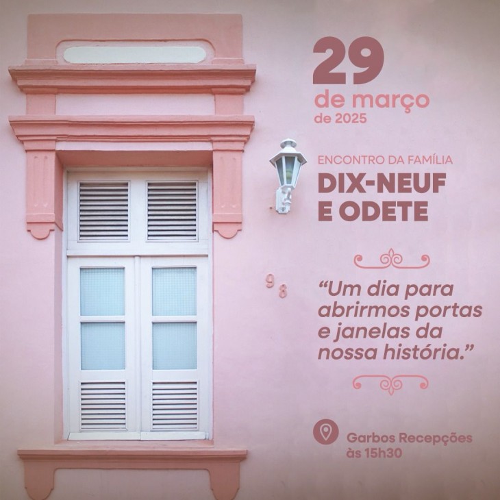 Descendentes de Dix-neuf Rosado e Dona Odete farão encontro familiar